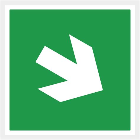 Emergency Exit Arrow Green Background Square Illustration 8040489 Vector Art At Vecteezy