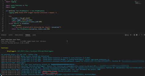 Python Azure Triggere Function Empty Body Stack Overflow