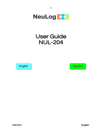 NeuLog NUL Light Logger Sensor User Guide Manualzz