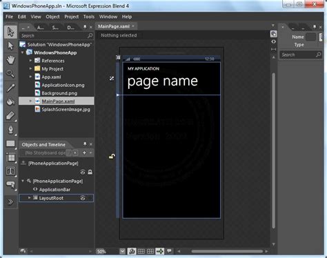 รู้จักกับ Microsoft Expression Blend For Windows Phone Silverlight