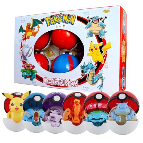 오리지널 포켓몬 볼 액션 피규어 피카추 루카리오 리자몽 포켓 몬스터 포켓볼 변형 피규어 장난감 어린이 크리스마스 선물 Aliexpress