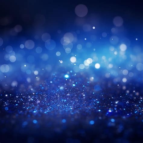Premium Photo Blue Glow Particle Abstract Bokeh Background