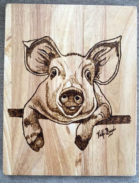 Pyro Pig Woodburning Ideas Design Patterns Wood Pig Tattoo Animal