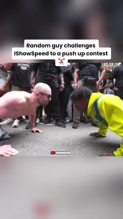 Random Guy Challenges Ishowspeed To A Push Up Contest 🏋🏽 Ishowspeed
