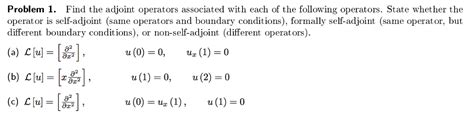 Solved Problem 1 Find The Adjoint Operators Associated With