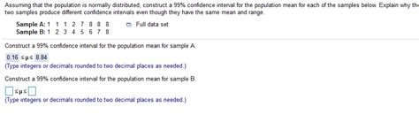 solved assuming that the population is normally distributed