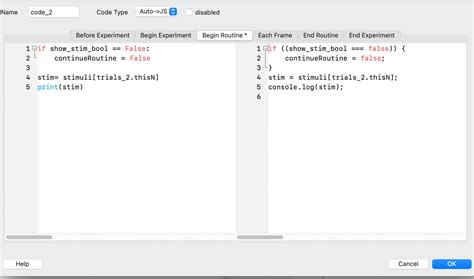 How To Skip Routines Builder Psychopy