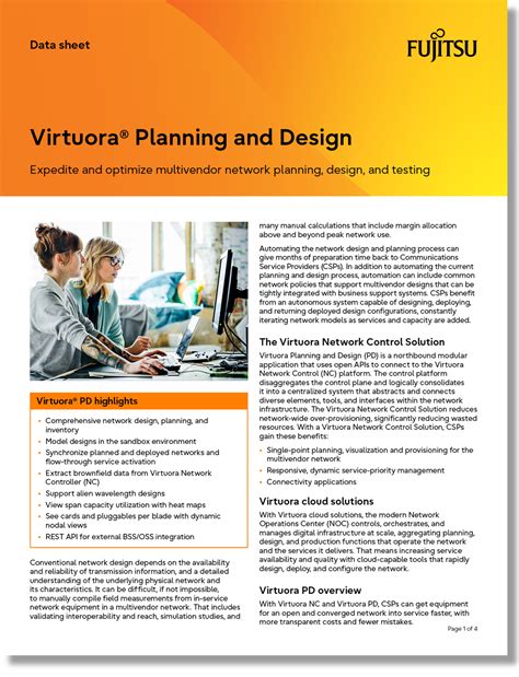 Virtuora® Planning And Design Fujitsu Network Communications Fujitsu United States