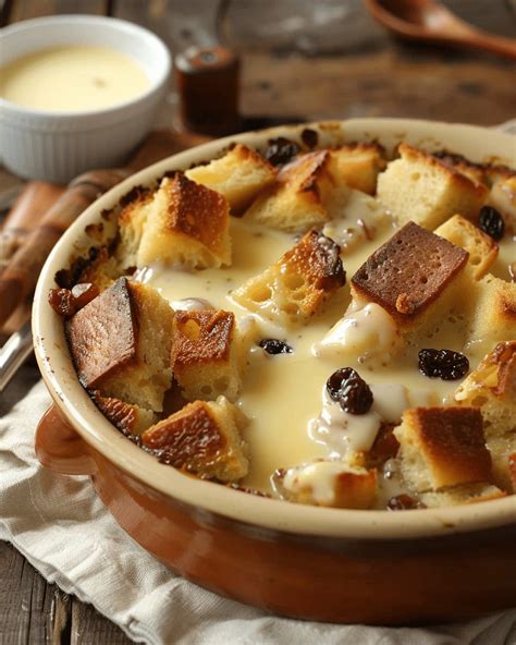 Classic Bread Pudding With Vanilla Sauce Yumma Deeasy