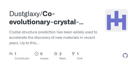Github Dustglaxyco Evolutionary Crystal Structure Prediction