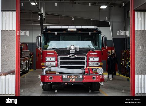 The Detail Of A Red Pierce Fire Truck At The Old Pontiac Fire