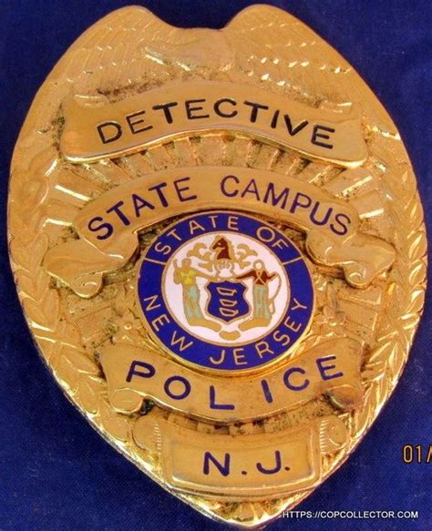 NEW JERSEY STATE CAMPUS POLICE DETECTIVE BADGE