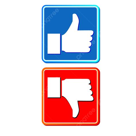 Like Unlike Button Red And Green Color Vector Icon 3d Like Unlike