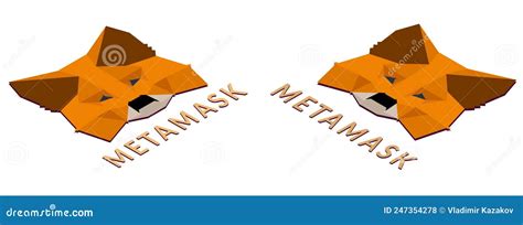 Metamask Logo Crypto Wallet For Defi Web3 Dapps And Nfts Isolated On White Background Cartoon