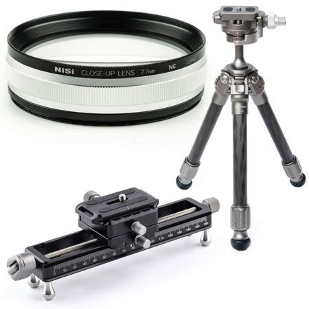 Nisi Close Up Lens Kit Nc 77mm With 67 And 72mm Adapters With Focus Rail