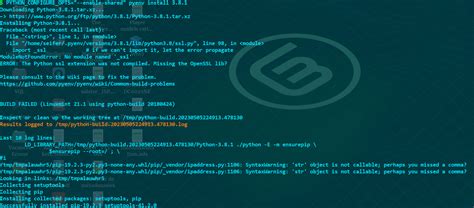 Problem When Trying To Install A Different Python Version With Pyenv