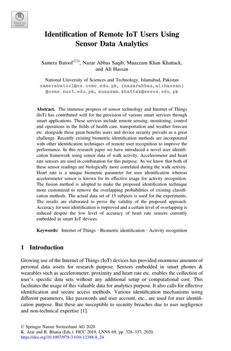 pdf identification of remote iot users using sensor data analytics