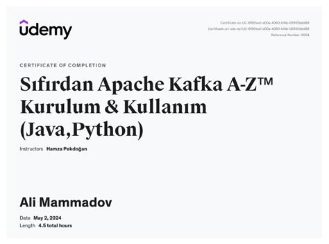 Ali Mammadov On Linkedin I Want To Share My Apache Kafka Certificate