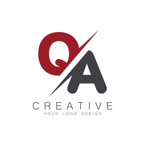 Premium Vector QA Initial Monogram With Letter Creative Logo