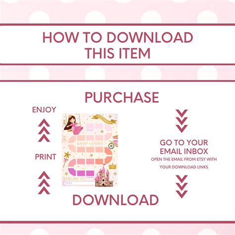 Princess Behavior Chart For Girls Daily Routine Chart Princess Etsy