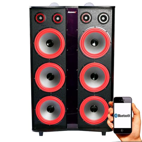 caixa de som amplificada amvox aca 3000 paredao 3000w bluetooth usb radio fm equalizador