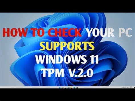 How To Check TPM Trusted Platform Module TPM Version Install Windows OS YouTube
