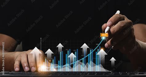 Businessman Analyzing Business Enterprise Data Management Business Analytics With Charts