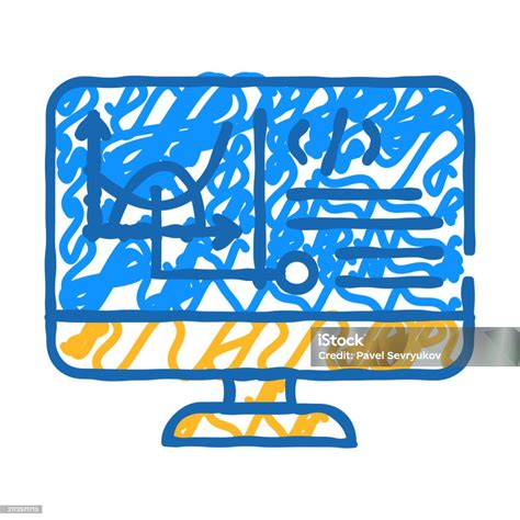 Programming Software Data Science Icon Doodle Illustration Stock