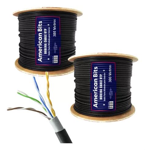 Bobina Cable Utp Cat E Exterior Doble Forro Mts Piezas Meses Sin Intereses