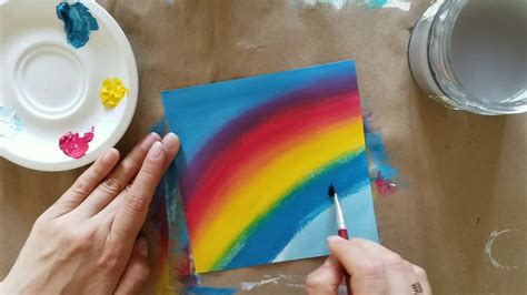 Рисунок гуашью Радуга Youtube