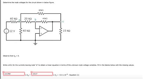 Solved Determine The Node Voltages For The Circuit Shown In