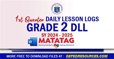 Grade 1 Dll Matatag Curriculum Archives Deped Resources Free Schedule