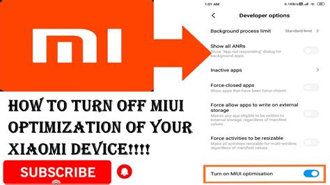 How To Turn Off MIUI Optimization MIUI 11 MI Xiaomi YouTube