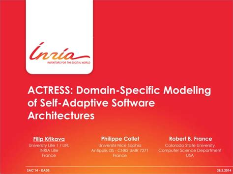 Actress Domain Specific Modeling Of Self Adaptive Software Architectures Pdf