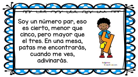 Bonitas Adivinanzas De NÚmeros Imagenes Educativas