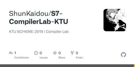 Github Shunkaidous7 Compilerlab Ktu Ktu Scheme 2019 Compiler Lab