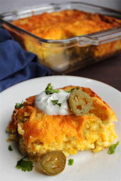 Cheesy Corn Casserole With Green Chiles 6 En 2024