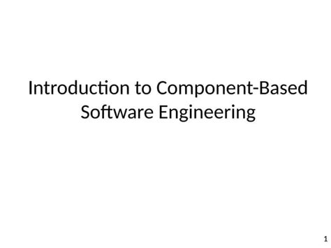Component Based Software Engineering Pptx