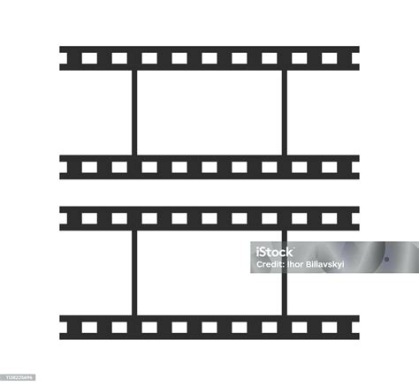 필름 스트립 아이콘 또는 로고 흰색 배경에 고립입니다 평면 스타일 벡터 일러스트입니다 Theatrical Performance에 대한 스톡 벡터 아트 및 기타 이미지