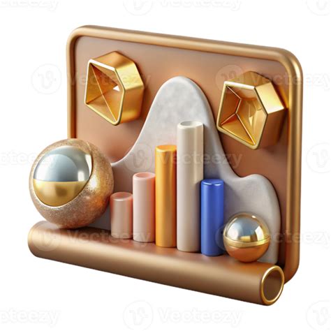 Magnificent Minimalist Market Trends Business Graph Chart Financial Cutout For Data Analysis