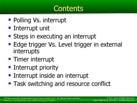 Interrupt The Avr Microcontroller And Embedded Systems Chapter 10