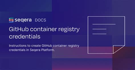 Github Container Registry Credentials Seqera Docs