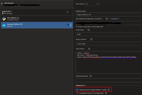 How Can I Run A Python Script In Azure Devops With Azure Resource Manager Credentials Stack