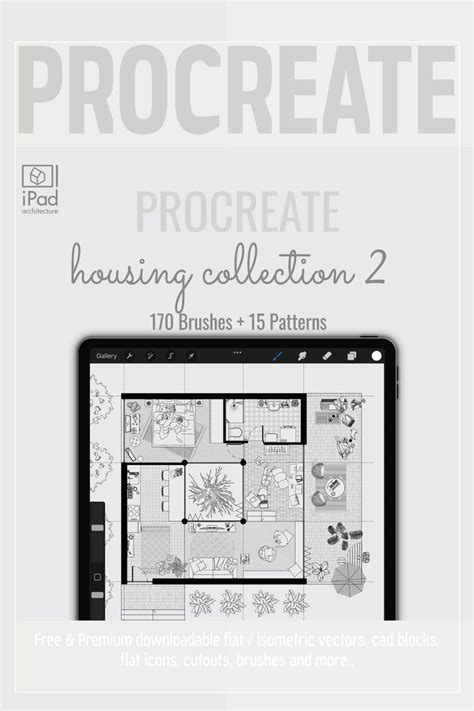 Procreate Architecture Housing Collection 2 Toffu Co How To Plan Architecture Architecture