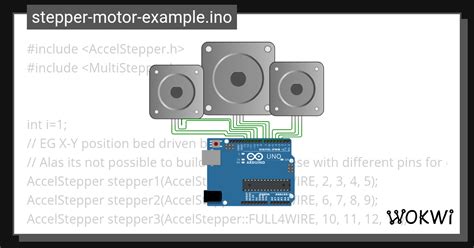 Stepper Motor Example Ino Copy Wokwi ESP STM Arduino Simulator