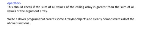 Solved Question 4 ArrayInt Class Implement An ArrayInt Chegg
