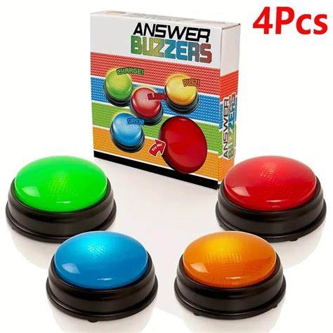 Answer Buzzers For Game Shows 4pcs Game Buzzers With Lights And Sounds