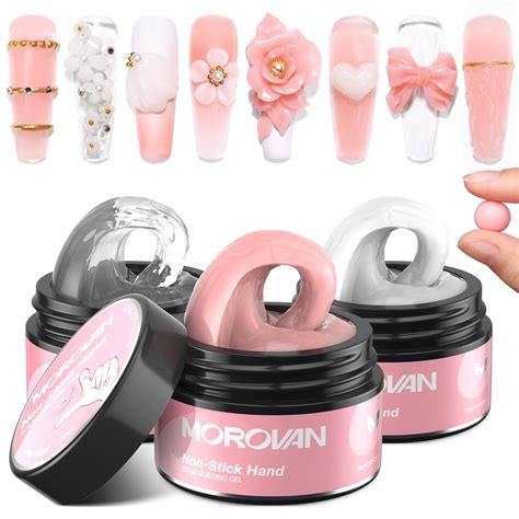 Morovan Solid Builder Nail Gel 3 Colors Non Sticky