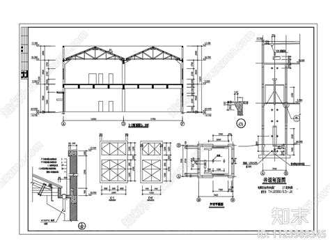 2层框架结构木屋架厂房建筑结构图纸施工图施工图下载 Id1123989345【知末网】