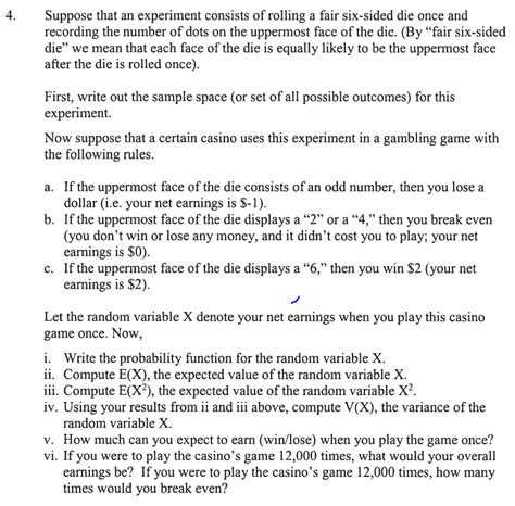 Solved Suppose That An Experiment Consists Of Rolling A Fair
